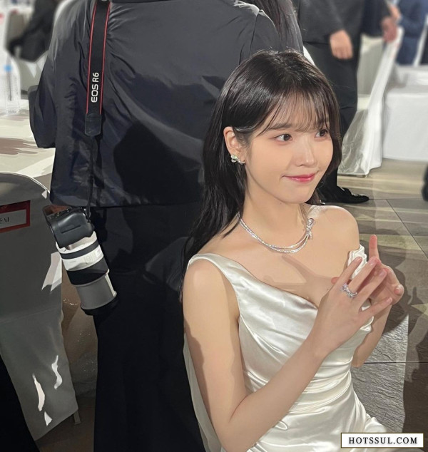 아이유 백상예술대상 드레스 자태 귀한 가슴골