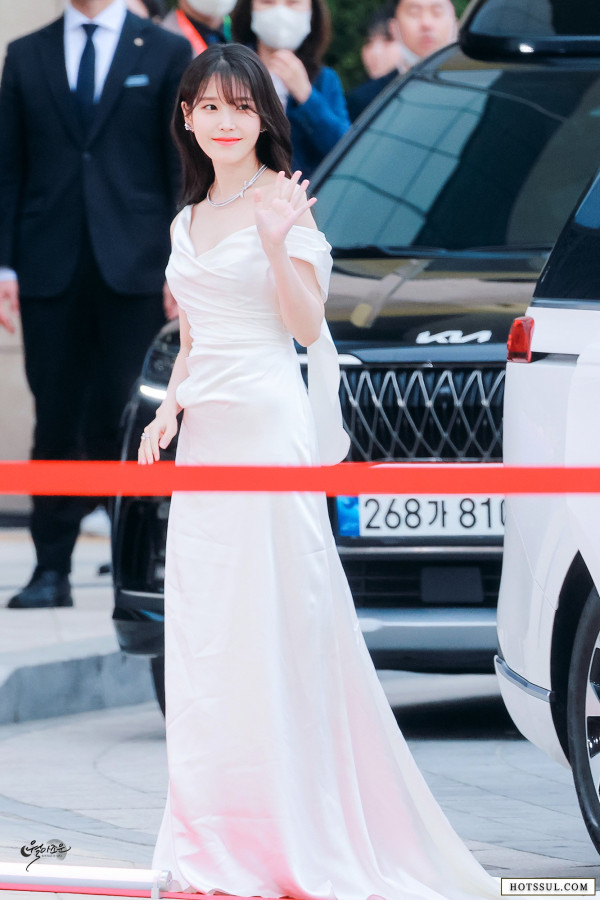 아이유 백상예술대상 드레스 자태 귀한 가슴골