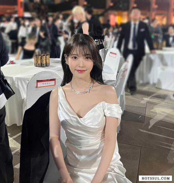 아이유 백상예술대상 드레스 자태 귀한 가슴골
